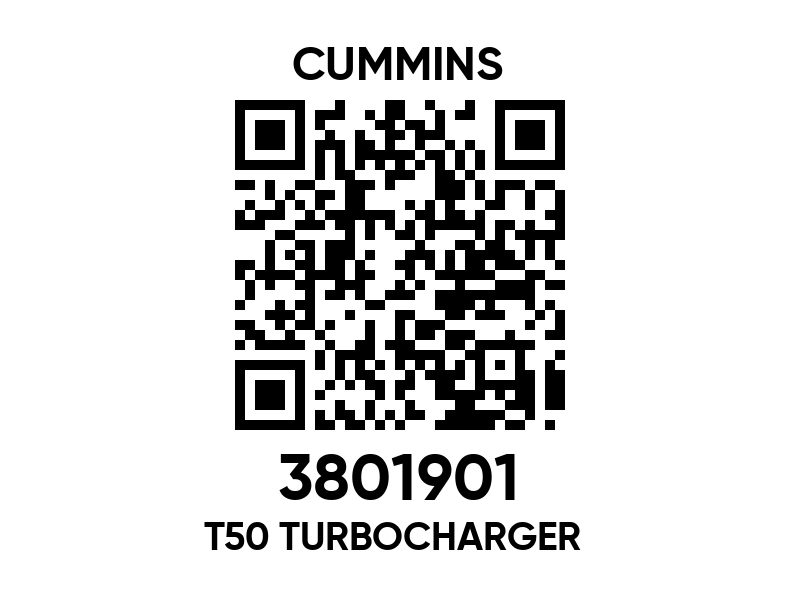 3801901 T50 turbocharger - Cummins spare part | 777parts.com