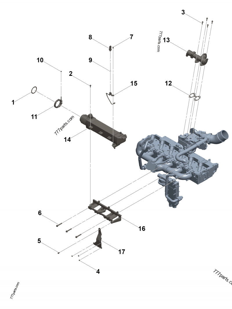 4352253rx Egr cooler kit - Cummins spare part | 777parts.com
