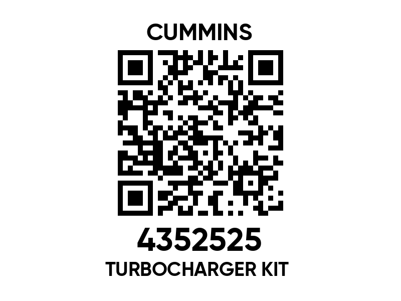 4352525 Turbocharger kit - Cummins spare part | 777parts.com