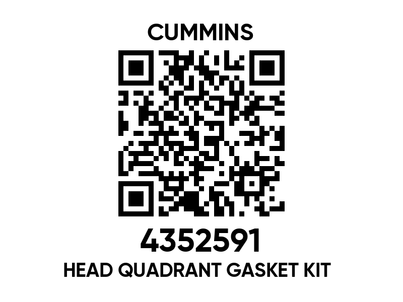 4352591 Head quadrant gasket kit - Cummins spare part | 777parts.com