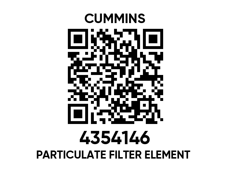 4354146 Particulate filter element - Cummins spare part | 777parts.com