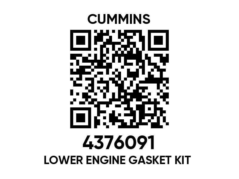 4376091 Lower engine gasket kit - Cummins spare part | 777parts.com