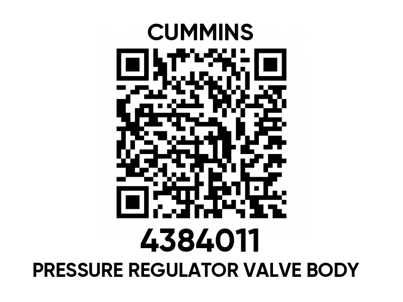 4384011 Pressure regulator valve body - Cummins spare part | 777parts.com