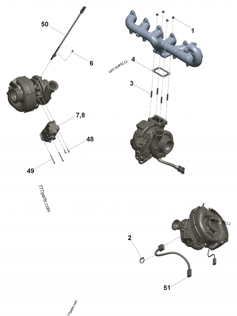 3791766 Turbocharger - Cummins spare part | 777parts.com