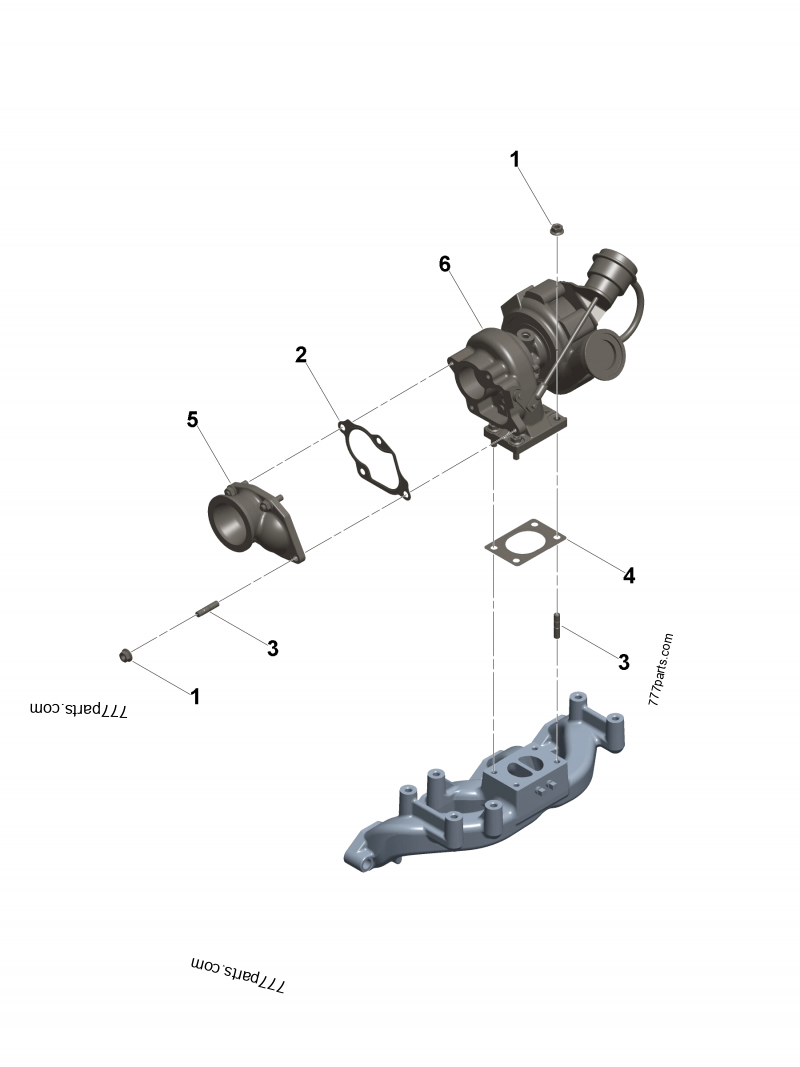 4984027 Turbocharger - Cummins spare part | 777parts.com