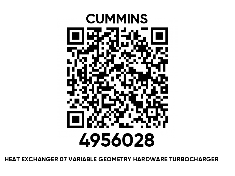 4956028 Heat exchanger 07 variable geometry hardware turbocharger ...