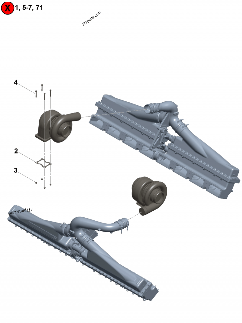 5327833 Turbocharger - Cummins spare part | 777parts.com