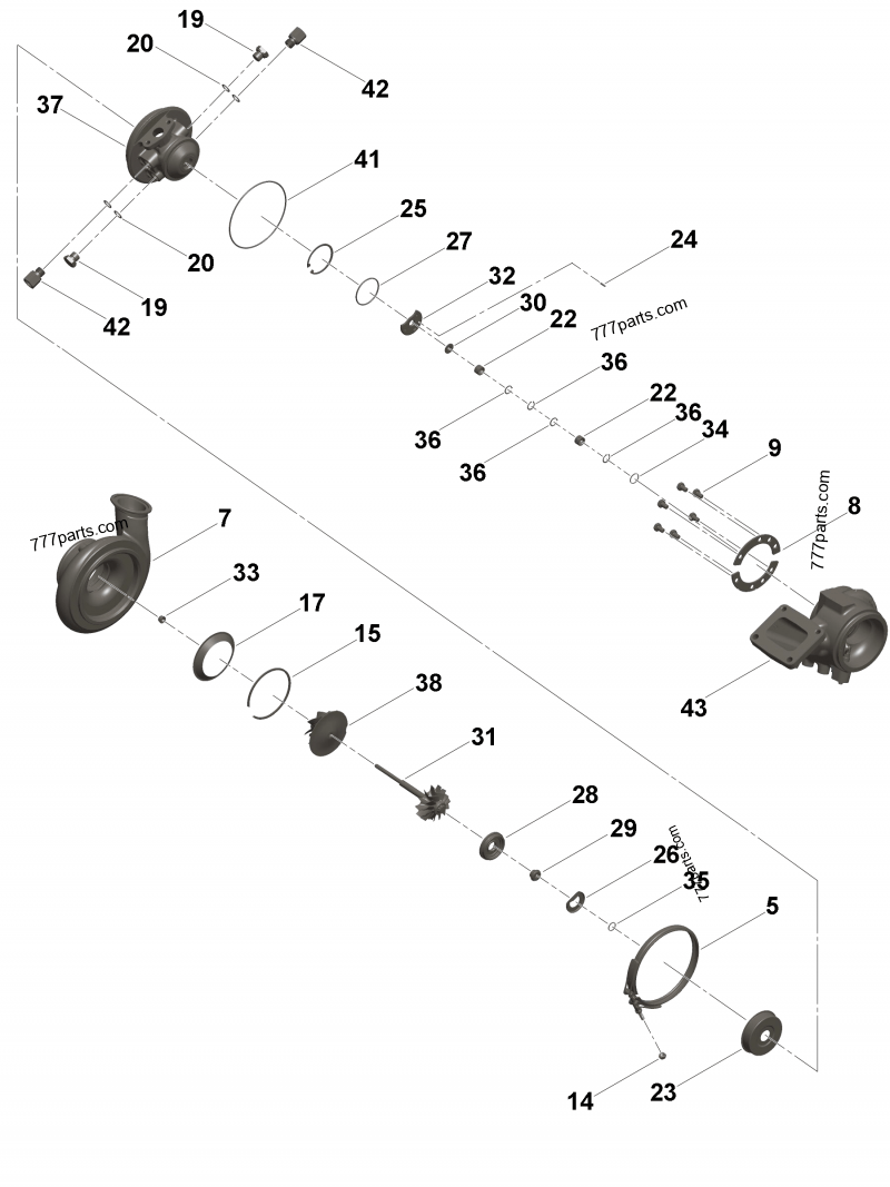 4309497 Turbocharger kit - Cummins spare part | 777parts.com
