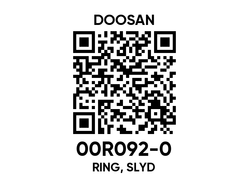 00R092-0 RING, SLYD - 00r0920 - Doosan spare part | 777parts.com