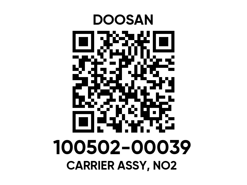 100502-00039 CARRIER ASSY, NO2 - 10050200039 - Doosan spare part ...