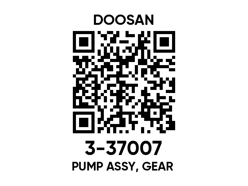 3-37007 PUMP ASSY, GEAR - 337007 - Doosan spare part | 777parts.com