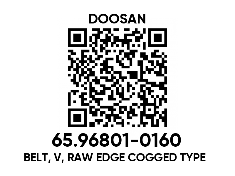 65.96801-0084 BELT, V, RAW EDGE COGGED TYPE - 65968010084 - Doosan ...