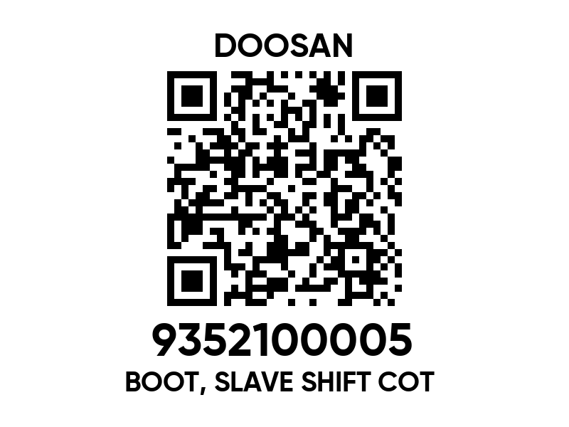 9352100005 BOOT, SLAVE SHIFT COT - Doosan spare part | 777parts.com