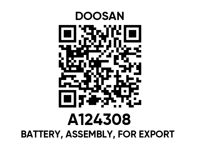 A124308 BATTERY, ASSEMBLY, FOR EXPORT - Doosan spare part | 777parts.com