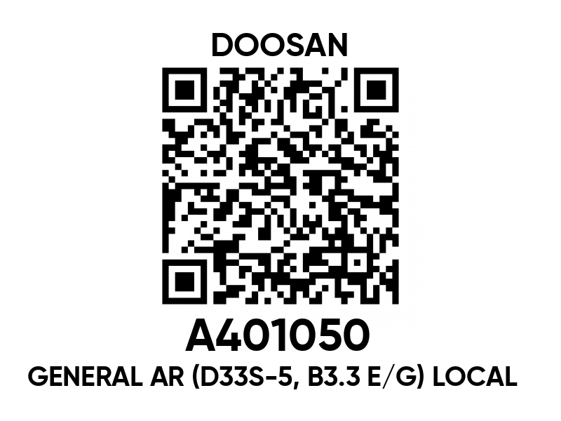 A401050 GENERAL AR (D33S-5, B3.3 E/G) LOCAL - Doosan spare part ...