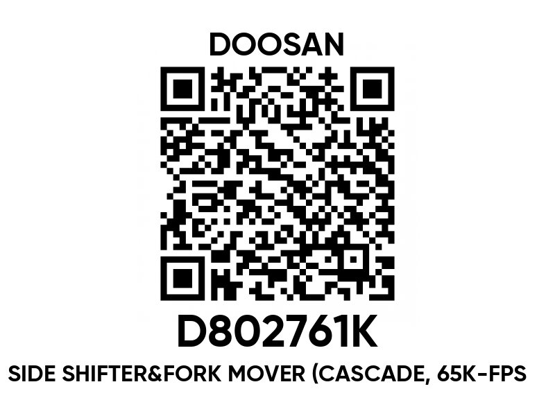 D802761K SIDE SHIFTER&FORK MOVER (CASCADE, 65K-FPS - Doosan spare part ...