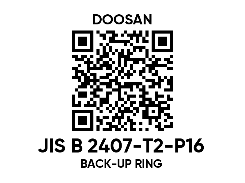 JIS B 2407-T2-P16 BACK-UP RING - jisb2407t2p16 - Doosan spare part ...