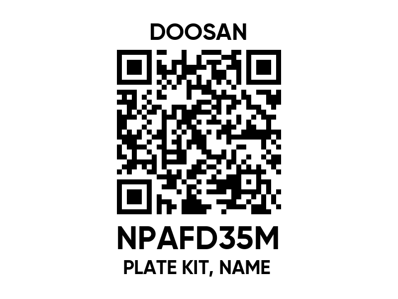 NPAFD35M PLATE KIT, NAME - Doosan spare part | 777parts.com