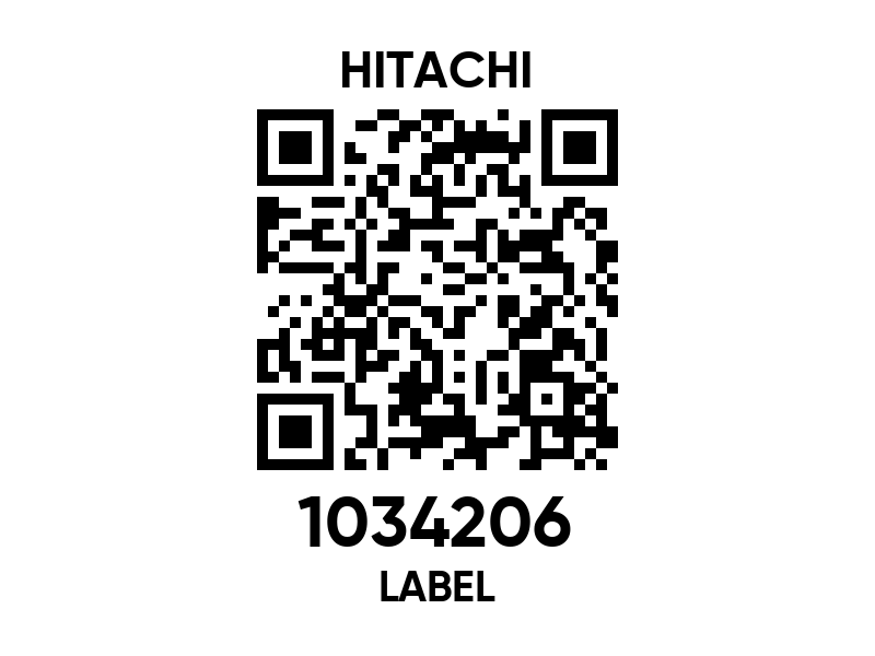 1034206 LABEL - Hitachi spare part | 777parts.com