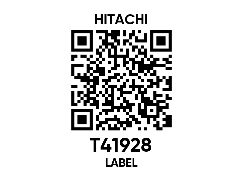 T41928 LABEL - Hitachi spare part | 777parts.com