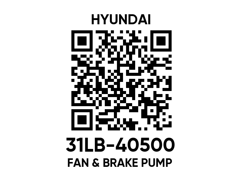 31LB-40500 FAN & BRAKE PUMP - 31lb40500 - Hyundai spare part | 777parts.com