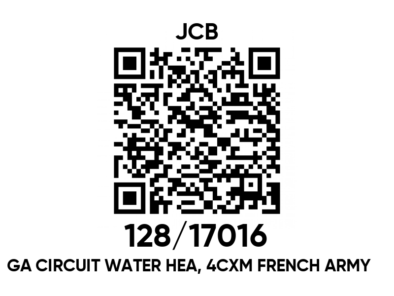 128/17016 GA CIRCUIT water hea, 4CXM FRENCH ARMY - 12817016 - JCB spare ...