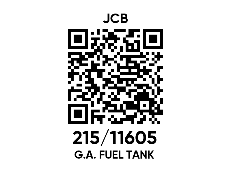 215/11605 G.A. FUEL TANK - 21511605 - JCB spare part | 777parts.com