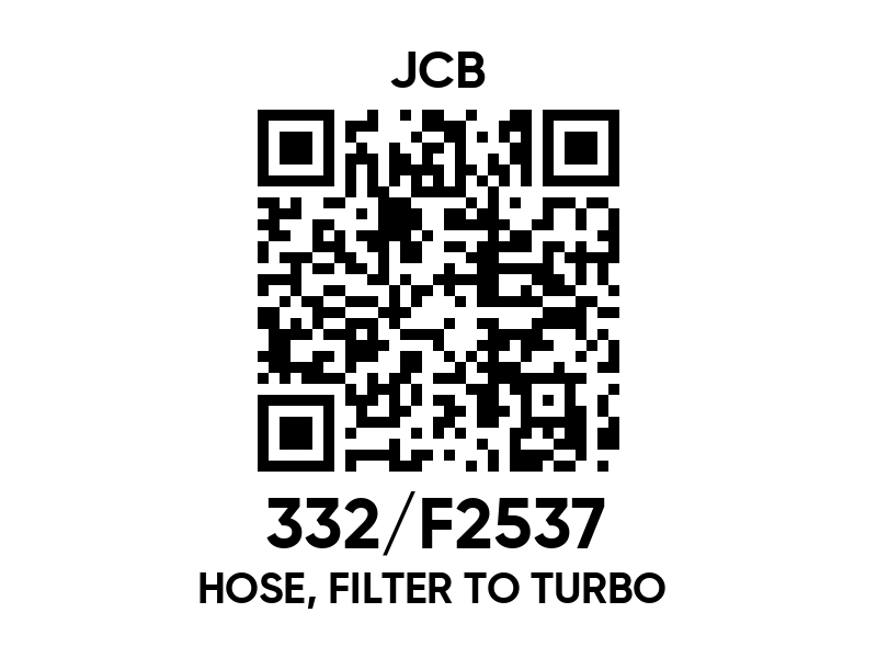 332/F2537 Hose, Filter to Turbo - 332f2537 - JCB spare part | 777parts.com