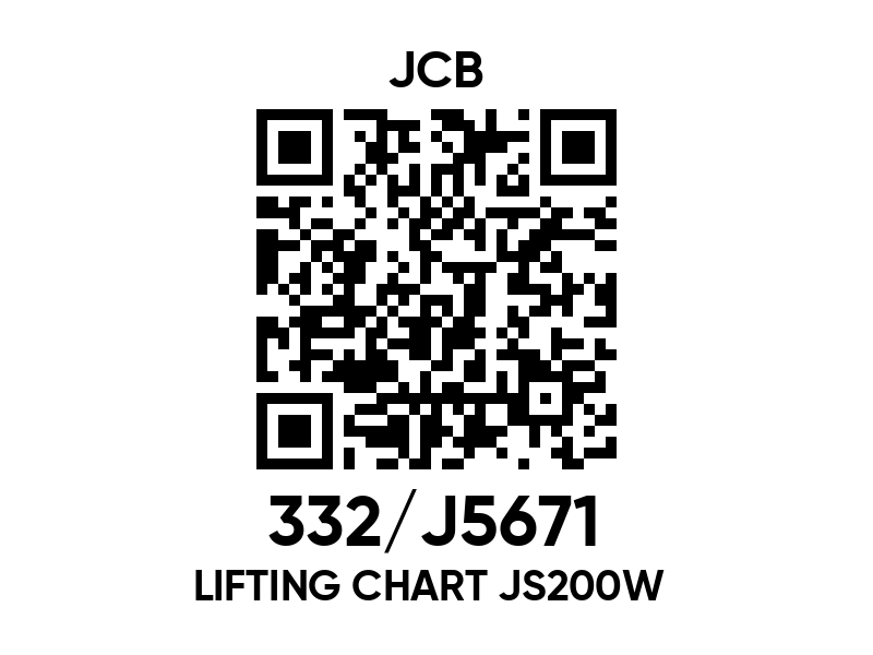 332/J5671 LIFTING CHART JS200W - 332j5671 - JCB spare part | 777parts.com