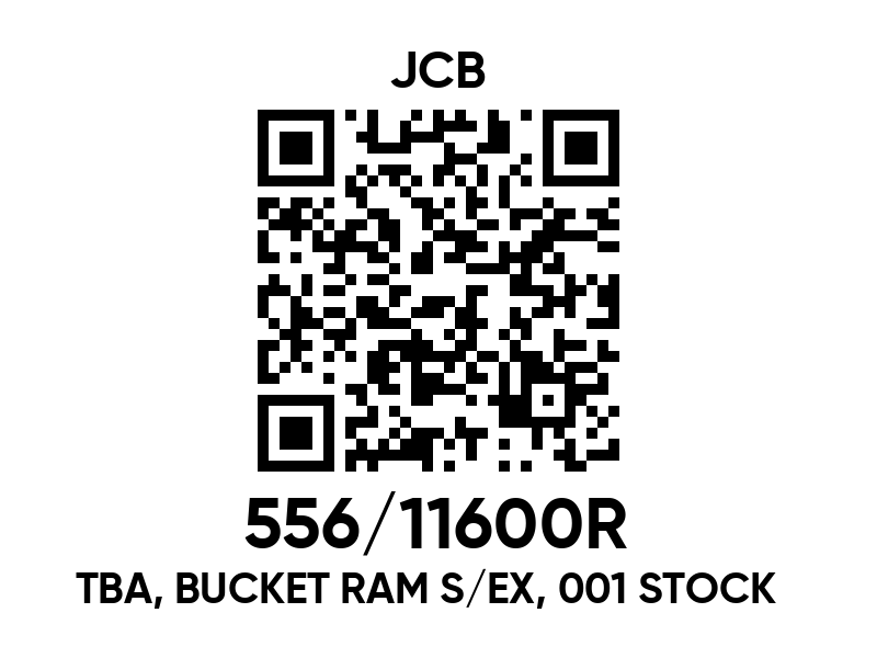 556/11600R TBA, BUCKET RAM S/EX, 001 STOCK - 55611600r - JCB spare part ...