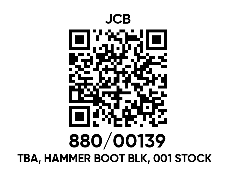 880/00139 TBA, HAMMER BOOT BLK, 001 STOCK - 88000139 - JCB spare part ...