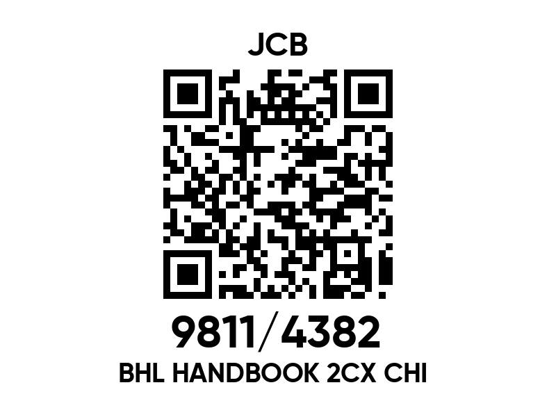 9811/4382 BHL HANDBOOK 2CX Chi - 98114382 - JCB spare part | 777parts.com