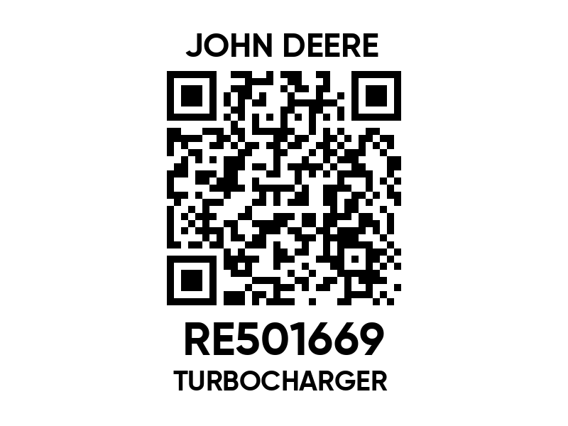 RE501669 Turbocharger - John Deere spare part | 777parts.com