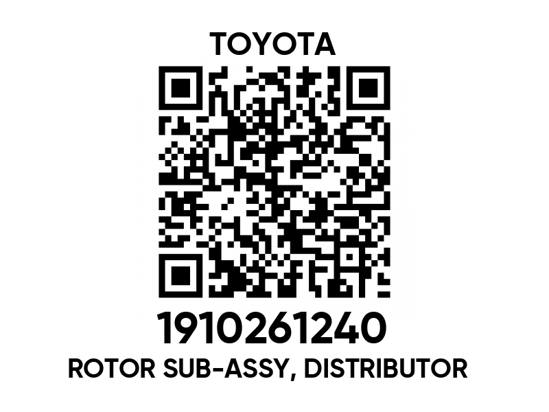 1910261240 ROTOR SUB-ASSY, DISTRIBUTOR - Toyota spare part | 777parts.com