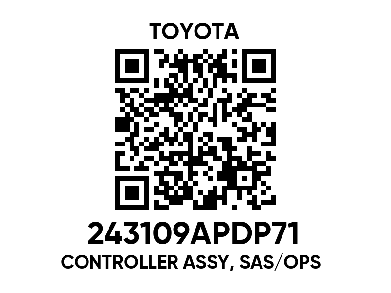 243109APDP71 CONTROLLER ASSY, SAS/OPS - Toyota spare part | 777parts.com