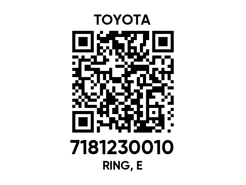 7181230010 RING, E - Toyota spare part | 777parts.com