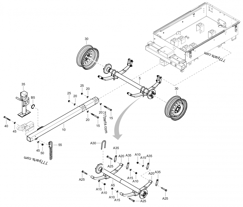 1092642100 Lifting jack side wind drawbar - Atlas Copco spare part ...