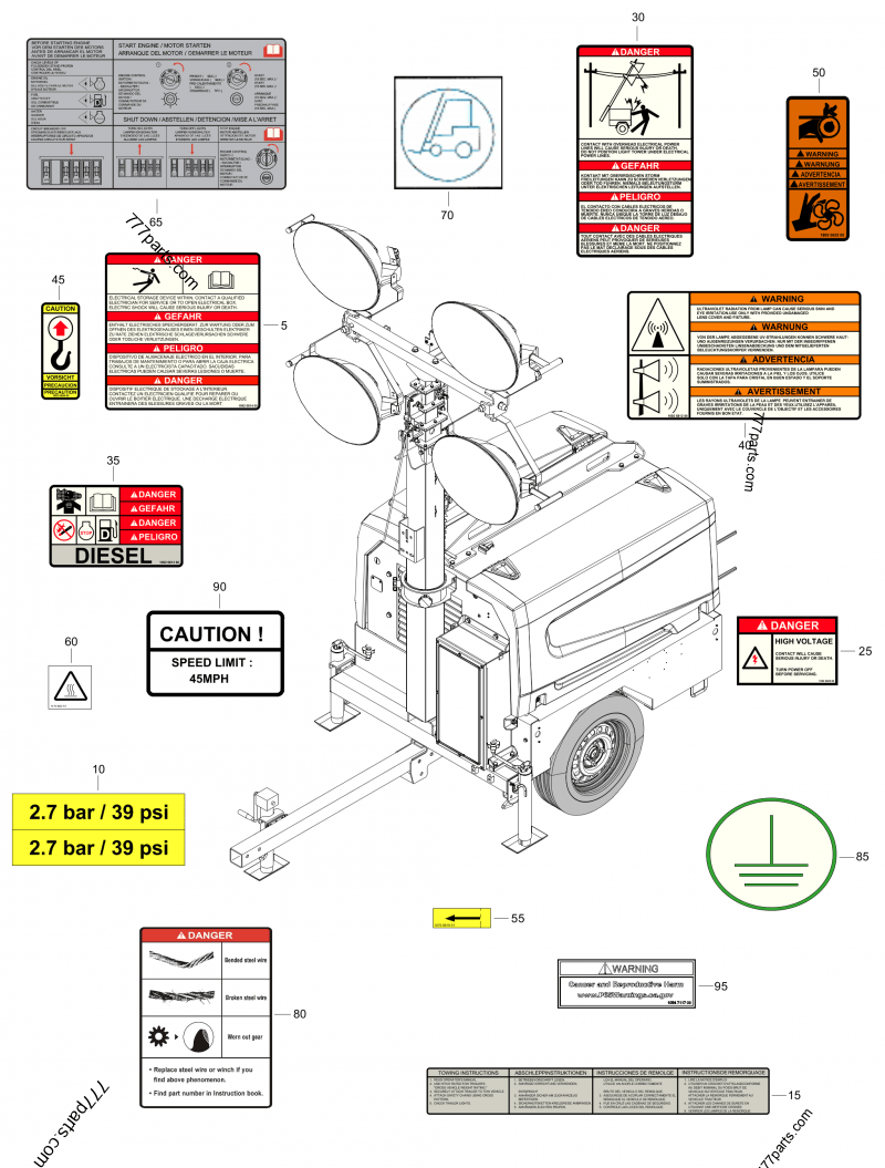 1092681400 Decal electrical shock - Atlas Copco spare part | 777parts.com