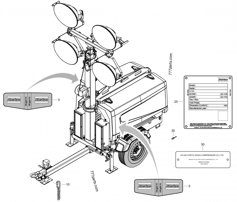 Magnum Light Tower Parts Manual | Shelly Lighting