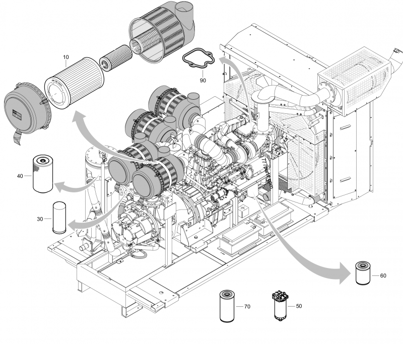 1604694491 Oilfilter - Atlas Copco spare part | 777parts.com