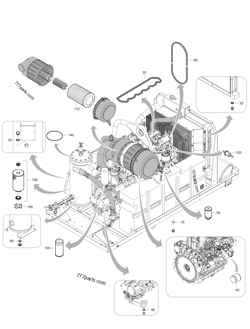 Air filter element gluestring - Atlas Copco spare part | 777parts.com