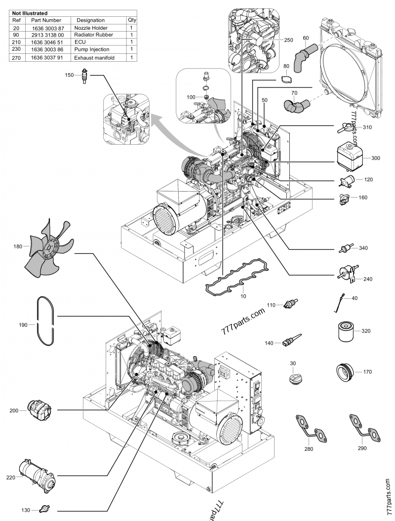 1636304647 Speed pick-up sensor - Atlas Copco spare part | 777parts.com