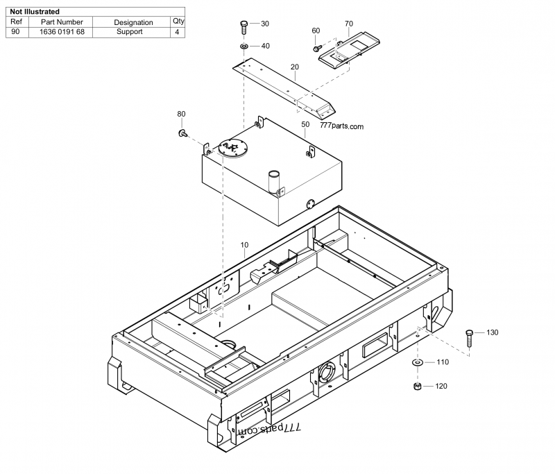 1636013907 Frame assembly - Atlas Copco spare part | 777parts.com