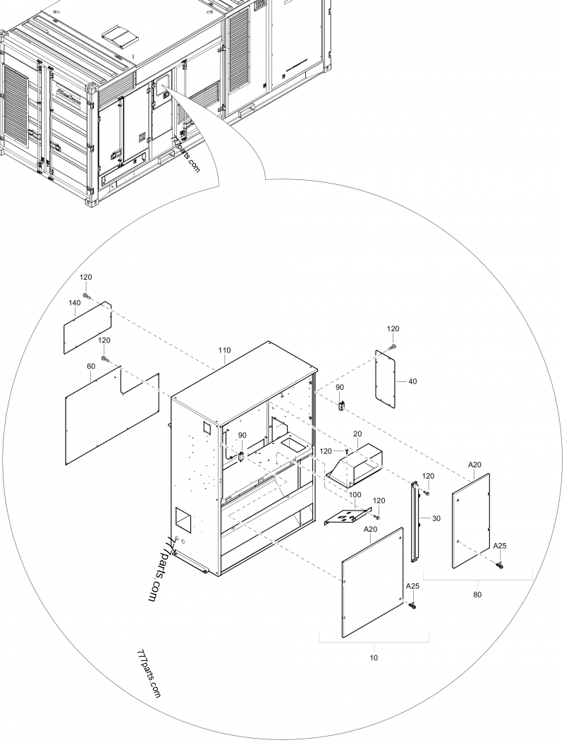 1626797300 Cubicle - Atlas Copco spare part | 777parts.com