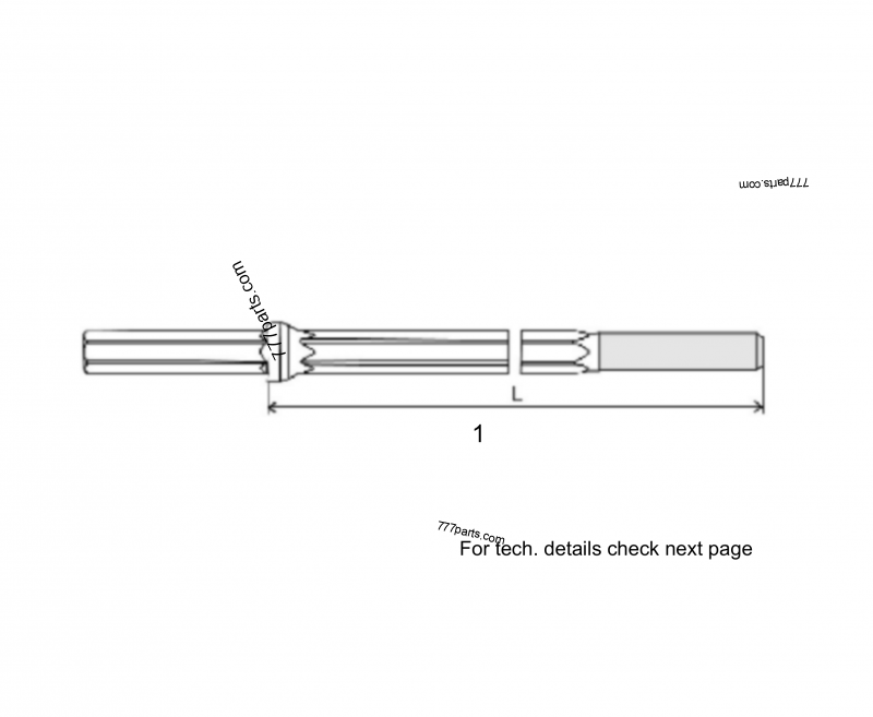 3310101791 Shank End Rod R25 (1"), H25X108, L1200 MM - Atlas Copco ...