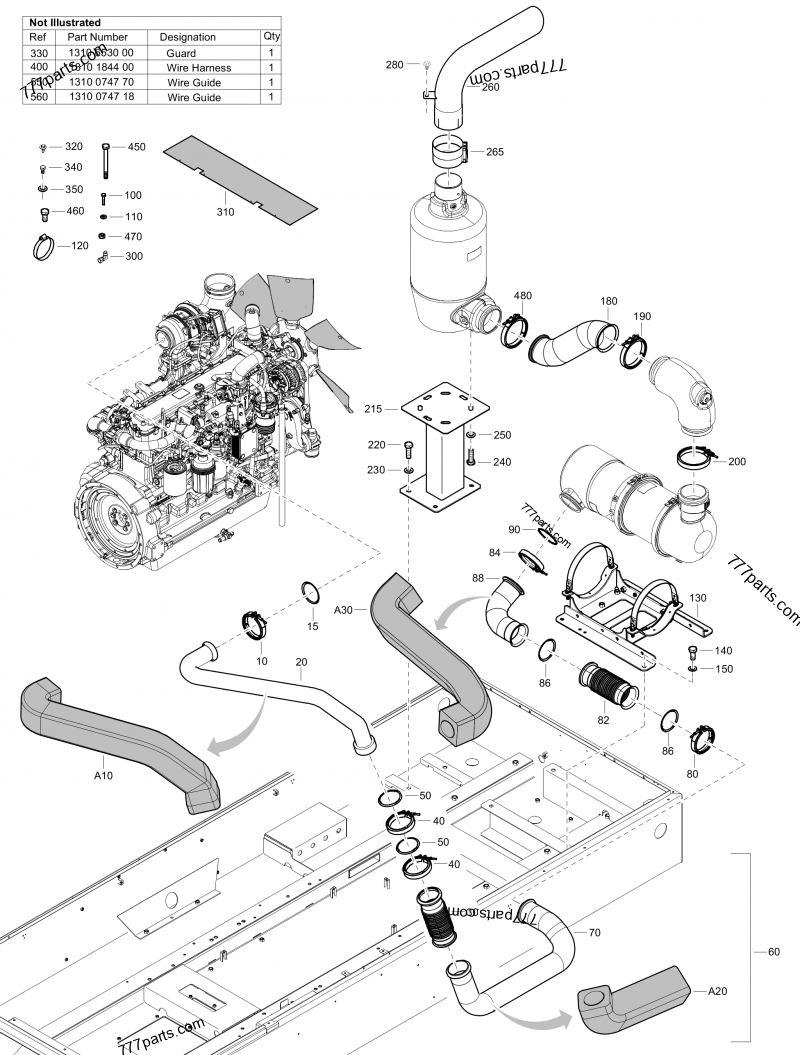 1310184400 Wire harness extension - Atlas Copco spare part | 777parts.com