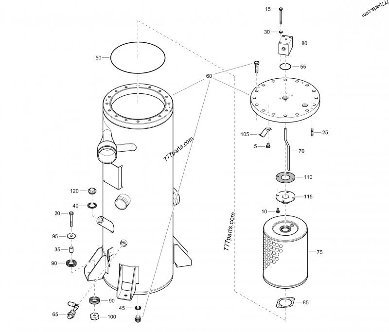 1604259383 Oil separator - Atlas Copco spare part | 777parts.com