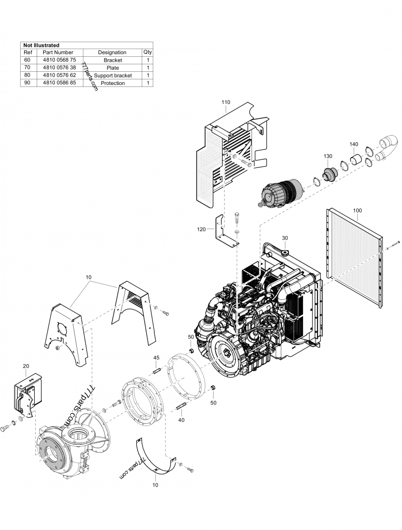 4810050905 Long stud 3/8"-16UNCX4" - Atlas Copco spare part | 777parts.com