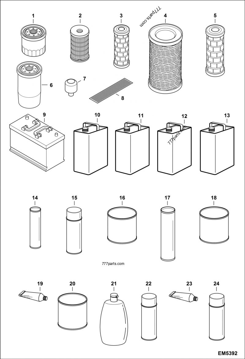 6913059 FILTER, OIL HYD - Bobcat spare part | 777parts.com