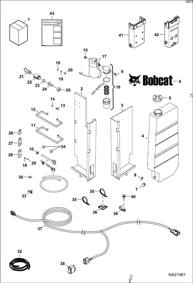 6658145 KIT TANK WATER - Bobcat spare part | 777parts.com
